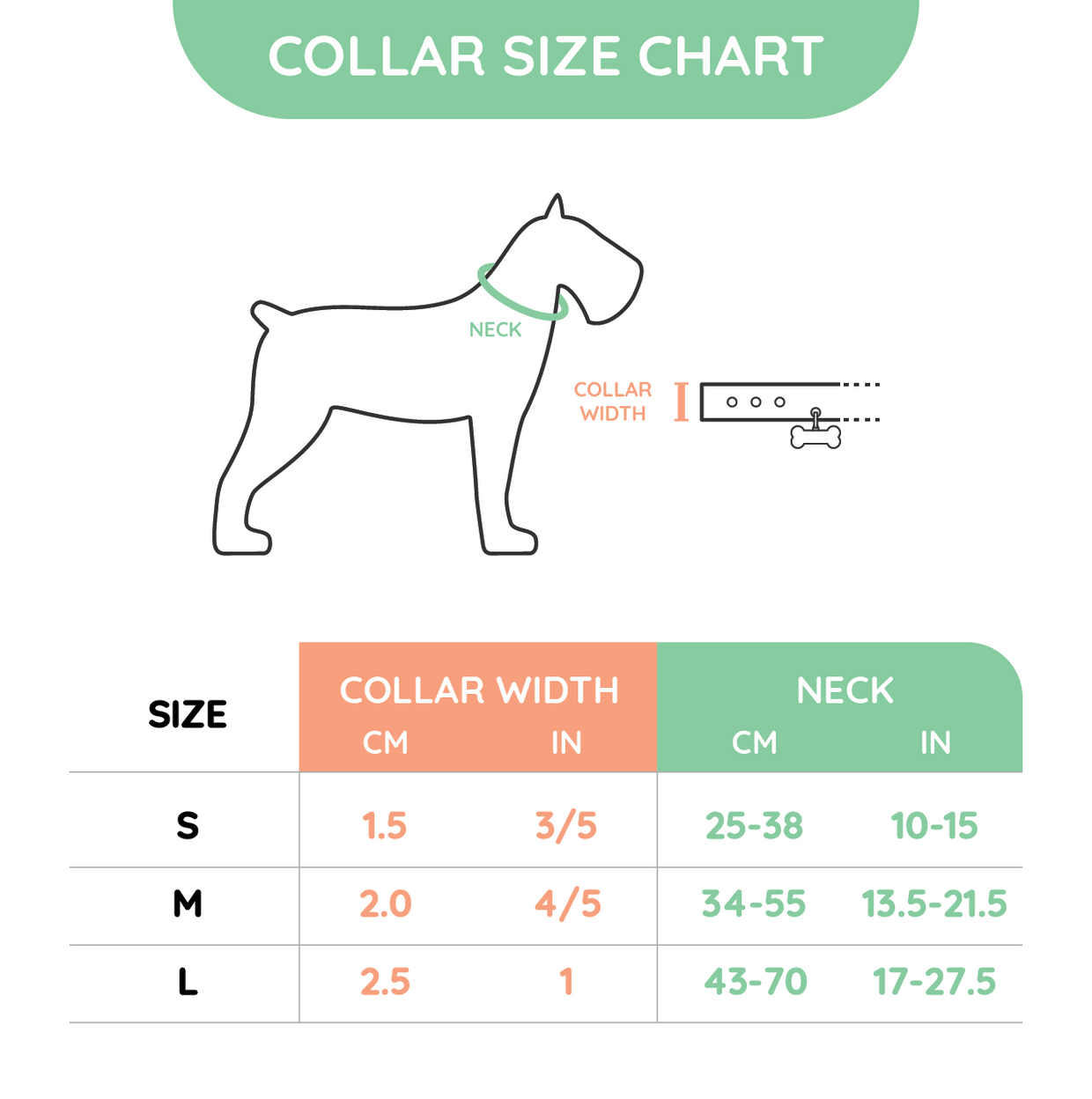 SIZE CHART – Hugsmart Pet